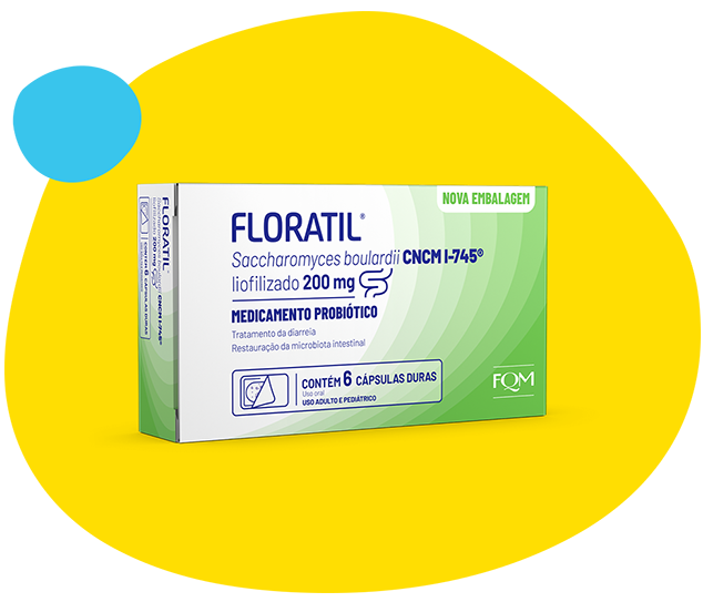 Floratil 200mg com 6 Cápsulas – Probiótico para Diarreia